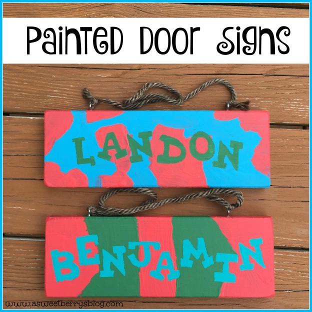 Busy Kid Project – Painted Door Signs | A Sweet Berry Designs Blog