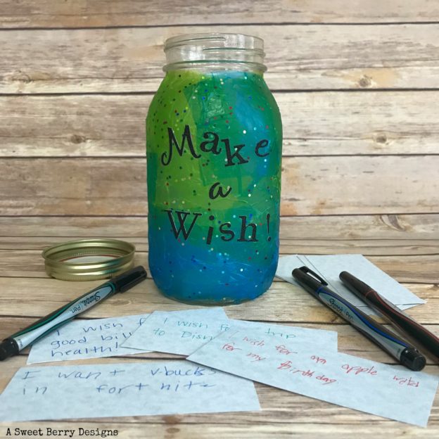 Decoupage Make A Wish Jar | A Sweet Berry Designs Blog